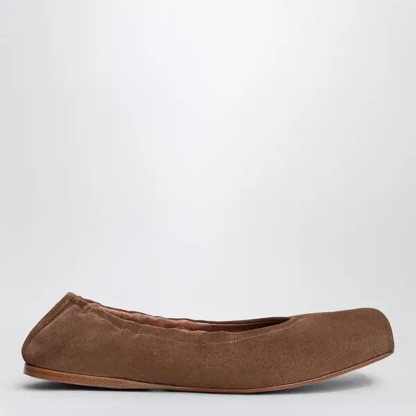 Alaïa Two-tone Ballerina With Square Toe - Brown