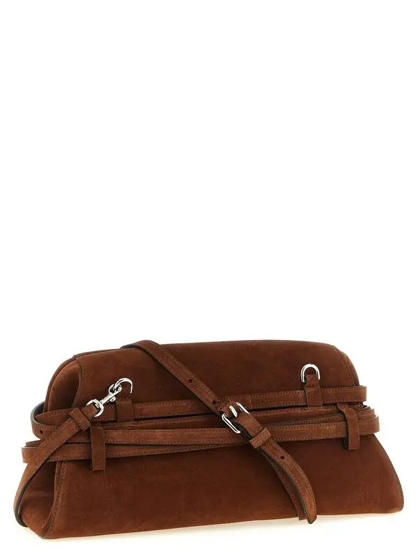 Moschino Tie Me' Suede Clutch