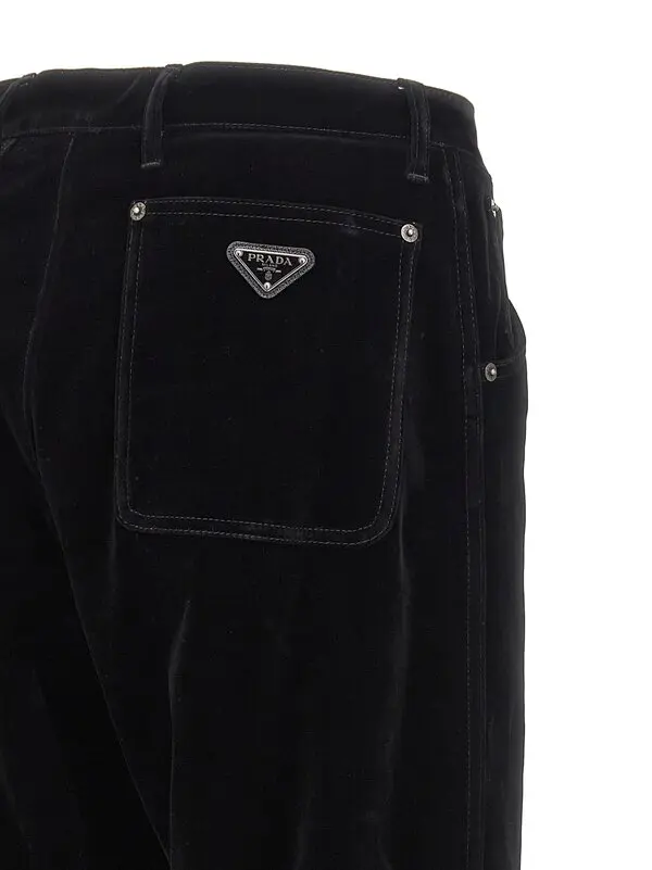 Prada Velvet Straight Leg Pants
