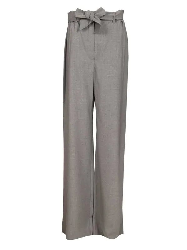 Max Mara Wide Wool Trousers Salpa - Gray