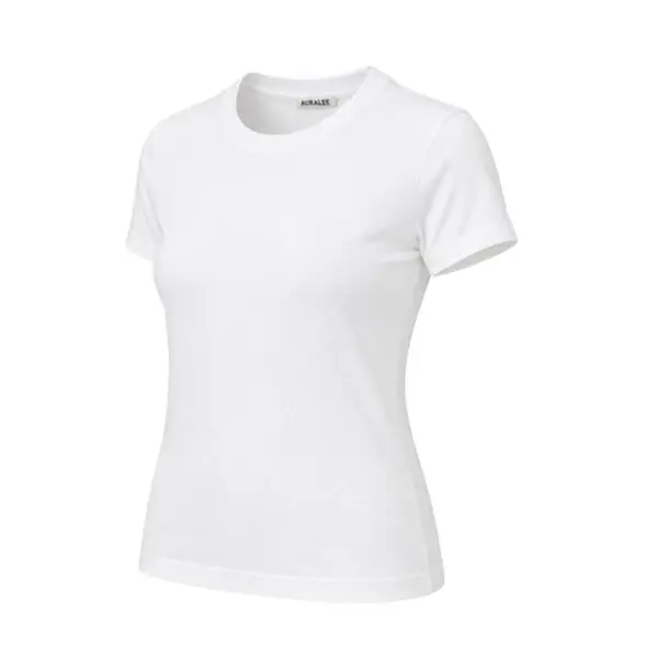Auralee Brushed Organic Cotton Jersey T-shirt - White