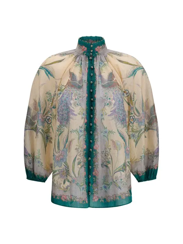 Zimmermann Indra Ruffle Shirt - Multicolor