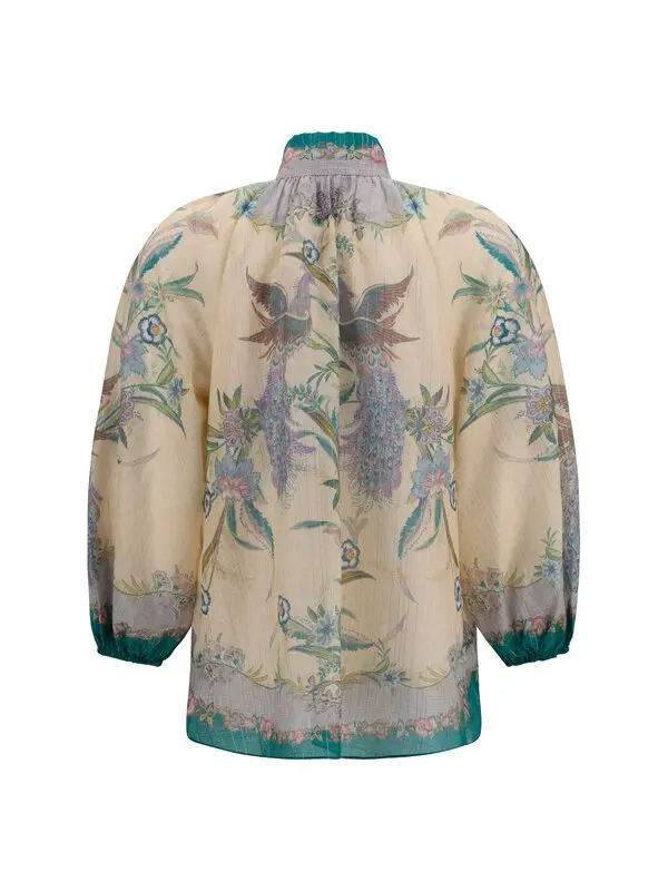 Zimmermann Indra Ruffle Shirt - Multicolor