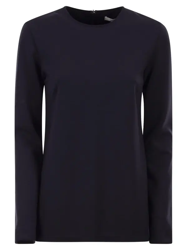 Max Mara Slim Fit Crew Neck Top - Multicolor