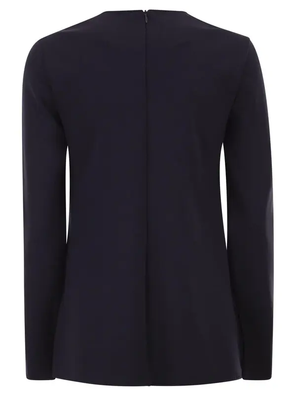 Max Mara Slim Fit Crew Neck Top - Multicolor