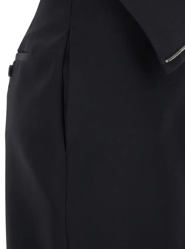 Alexander McQueen Foldover Waist Wool Skirt - Multicolor