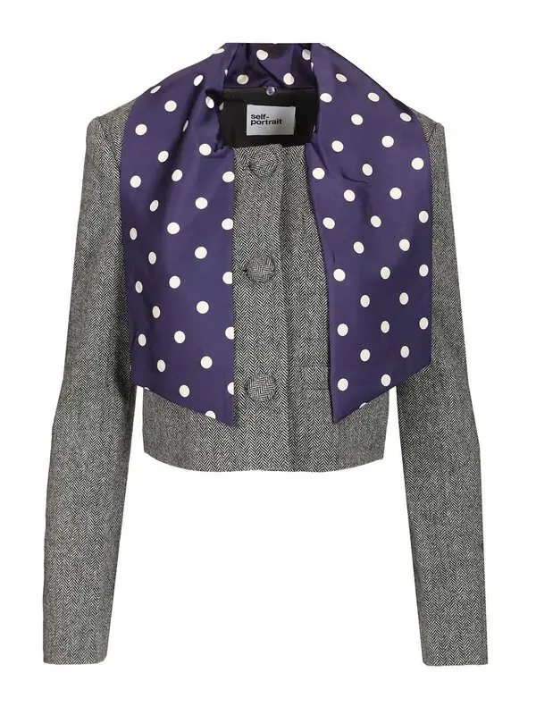 SELF-PORTRAIT Herringbone Jacket
