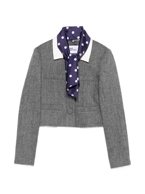 SELF-PORTRAIT Herringbone Jacket