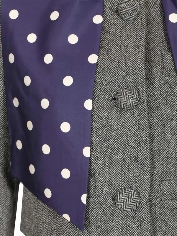SELF-PORTRAIT Wool Blend Herringbone Jacket - Gray