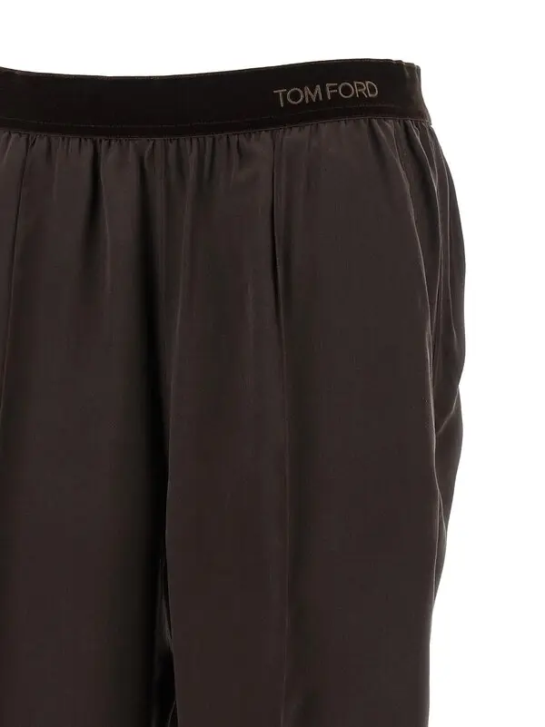 TOM FORD Silk Pants - Brown