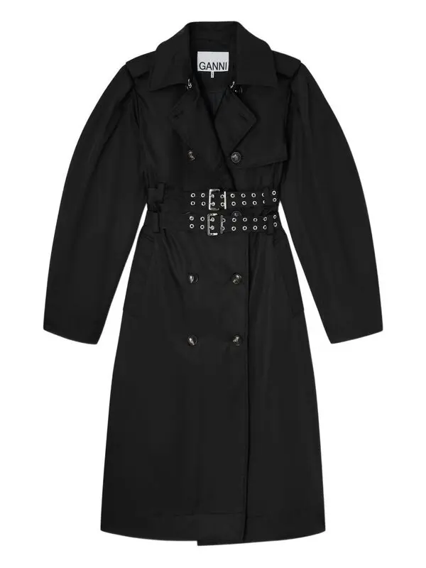 GANNI Duchesse Nylon Trench Coat