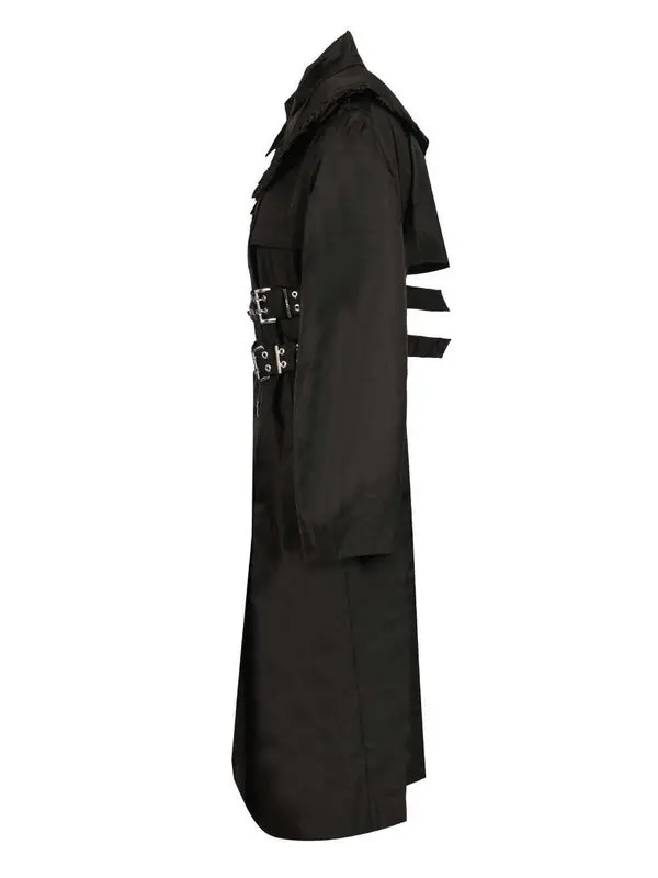 GANNI Duchesse Nylon Trench Coat - Black
