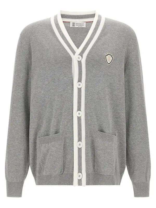 Brunello Cucinelli Heraldic Logo Cardigan
