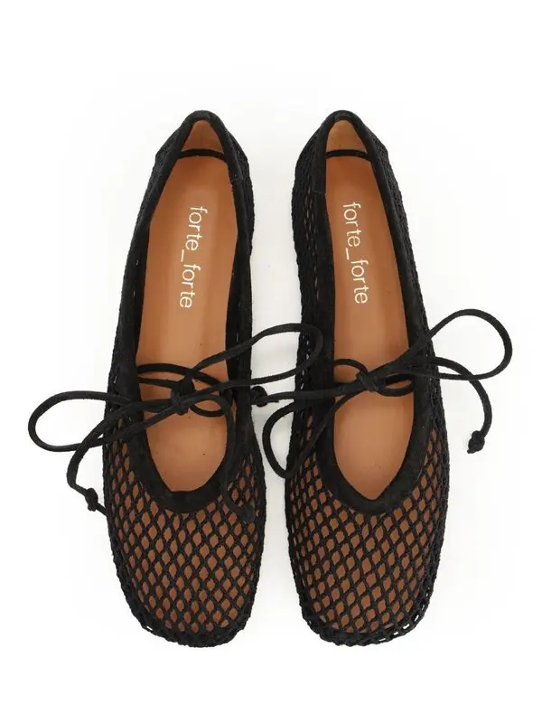 FORTE_FORTE Mesh Ballerina - Black