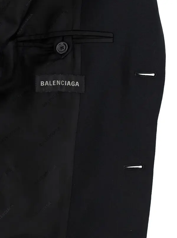 Balenciaga Hourglass Wool Single-breasted Jacket - Multicolor