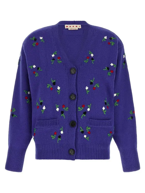 Marni Floral Embroidery Cardigan