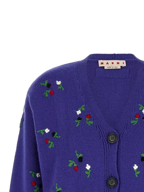 Marni Floral Embroidery Cardigan