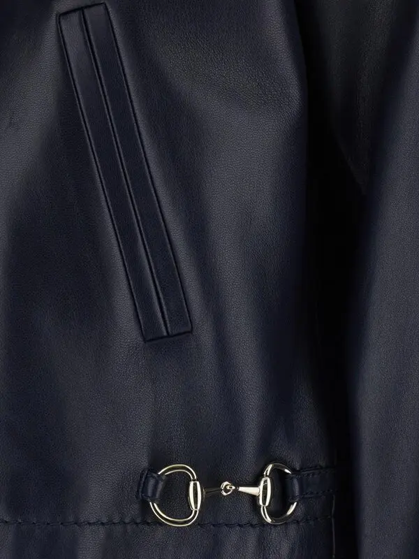 Gucci Smooth Lambskin Slim Fit Shirt Jacket