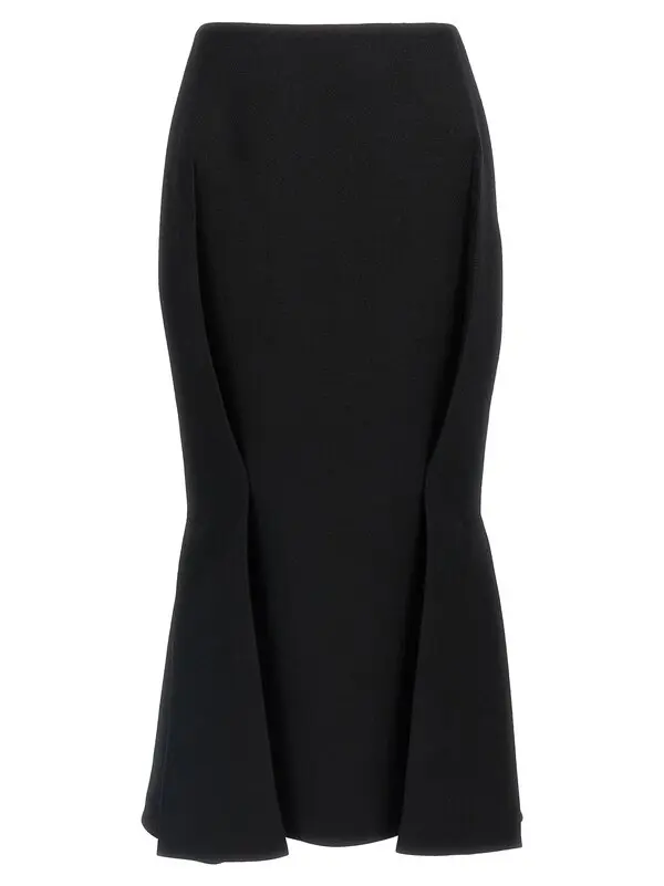 Prada Stuoia Old Wool Skirt - Black