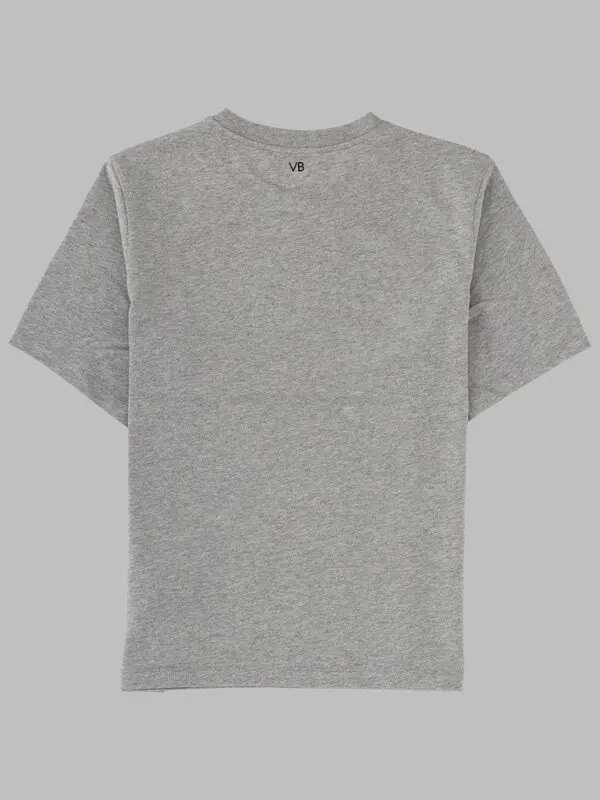 Victoria Beckham Cotton Printed T-shirt - Gray