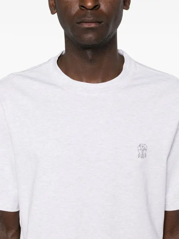 Brunello Cucinelli Logo Cotton T-shirt