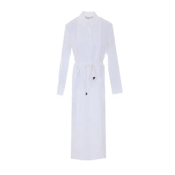 Max Mara Long-sleeve Shirt Dress - White