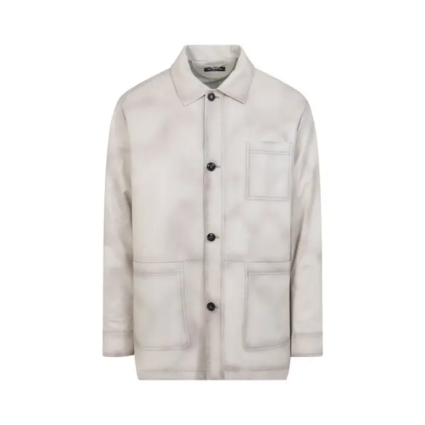 Kiton Lamb Leather Jacket - Multicolor