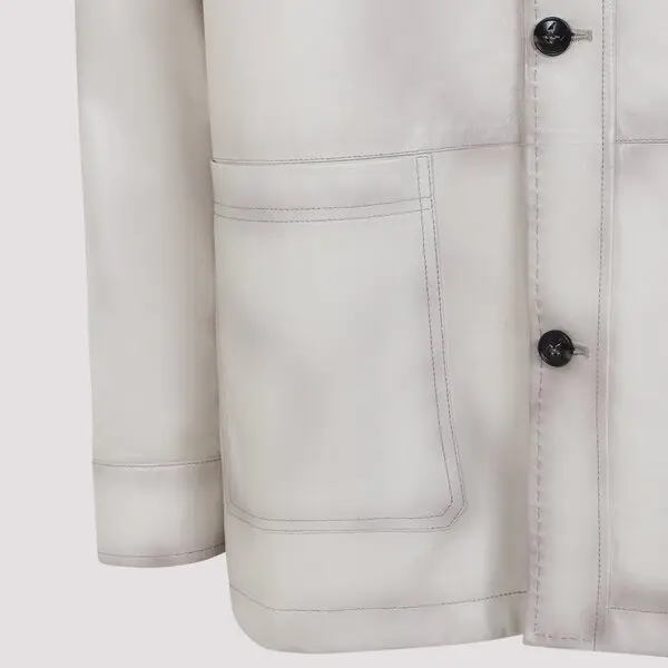 Kiton Lamb Leather Jacket - Multicolor