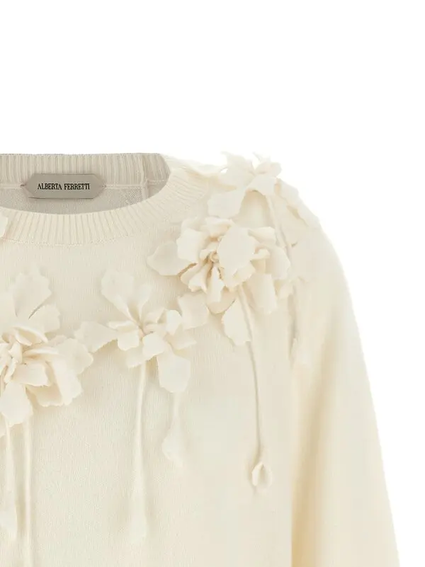 Alberta Ferretti Embroidered Wool Sweater