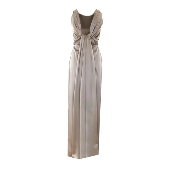 Max Mara Silk Satin Dress - Cream