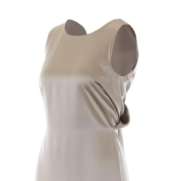 Max Mara Silk Satin Dress - Cream