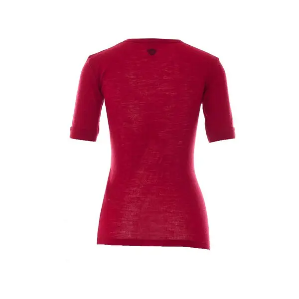 Versace Embroidered Medusa Ribbed Wool T-shirt - Red