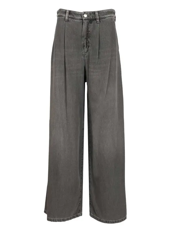 Max Mara Wide Leg Double Pleat Jeans