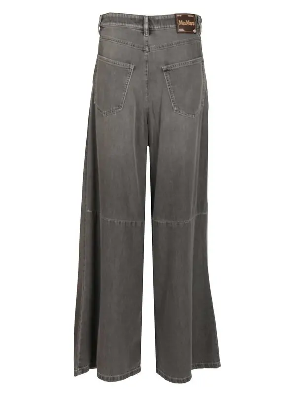 Max Mara Wide Leg Double Pleat Jeans