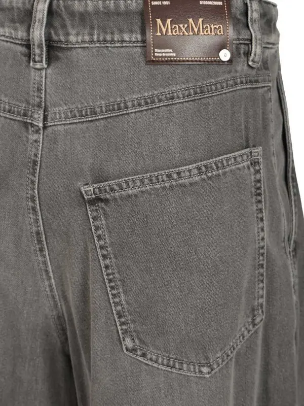 Max Mara Wide Leg Double Pleat Jeans