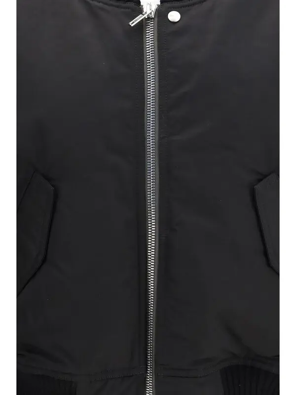 Rick Owens Bomber Jacket With Gathered Sleeves