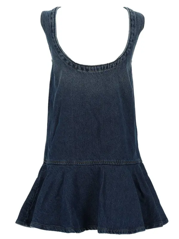 GANNI Denim Mini Dress - Blue