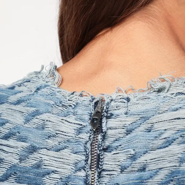 DIESEL® Light Grey Patterned Dress - Blue