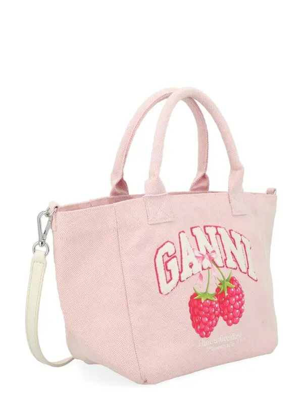 GANNI Raspberry Small Tote Bag - Pink