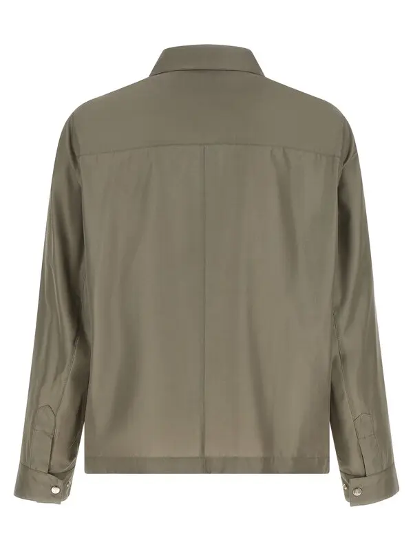 Brunello Cucinelli Membrane Silk Jacket - Green