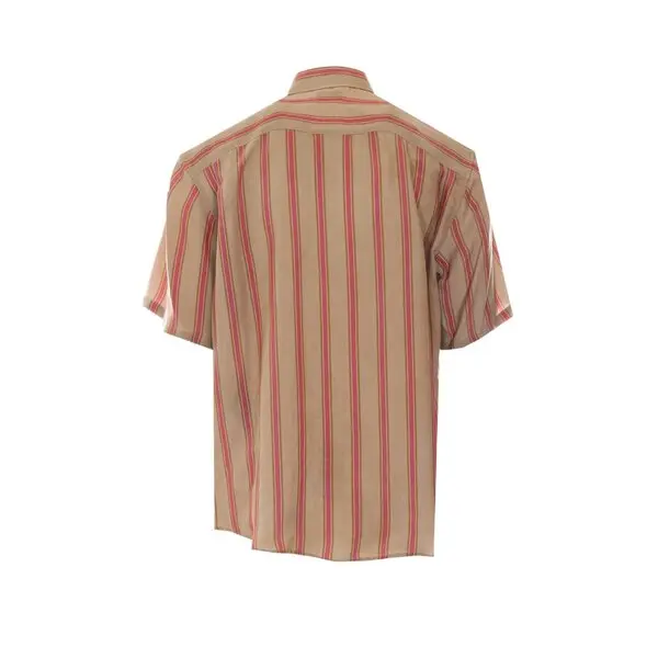 Saint Laurent Cassandre Striped Short Sleeves Shirt - Multicolor