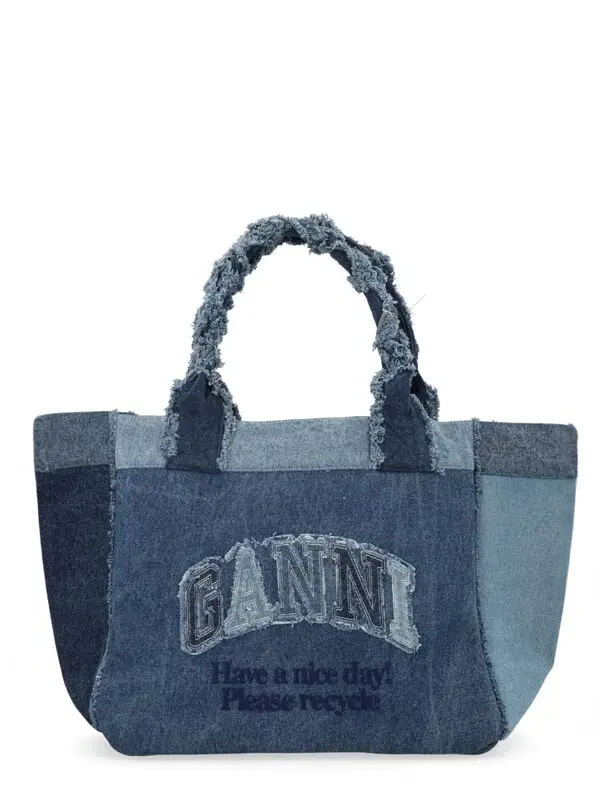 GANNI Denim Tote - Blue