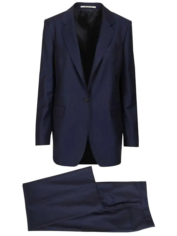 Tagliatore Virgin Wool Oversized Suit - Blue