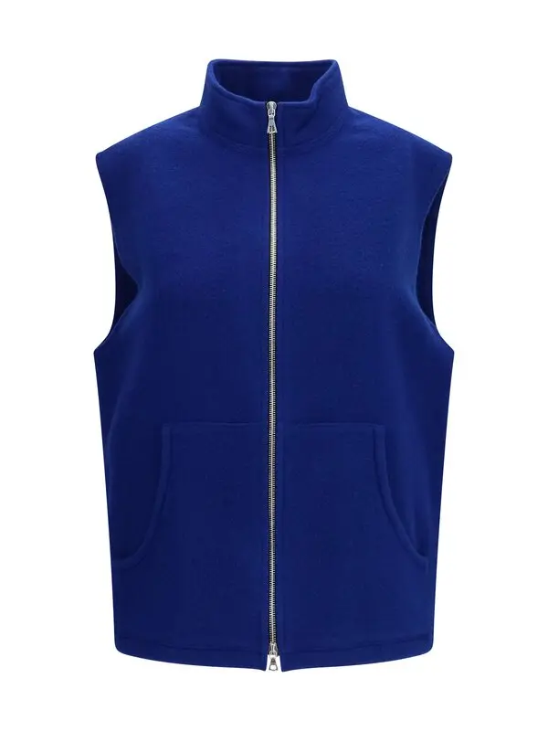 RIER Virgin Wool Vest - Blue