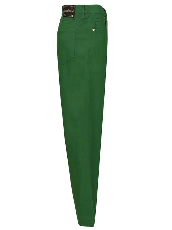 Max Mara Cotton And Linen Drill Trousers
