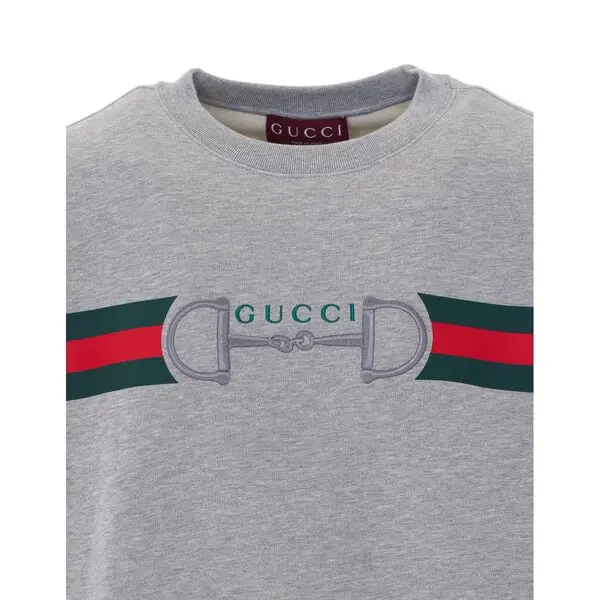 Gucci Web Print And Clamp Embroidery Sweatshirt
