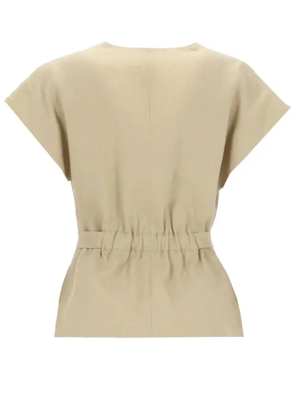 Paul Smith Linen Belted Top - Cream