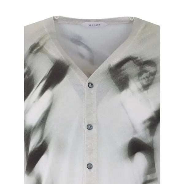 Versace The Flex Print Silk Cardigan