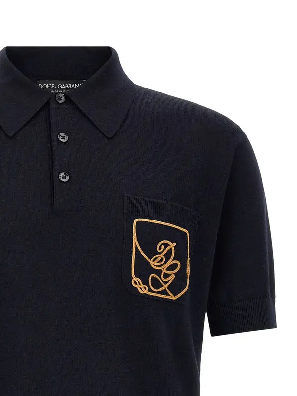 Dolce & Gabbana Logo Embroidery Polo Shirt