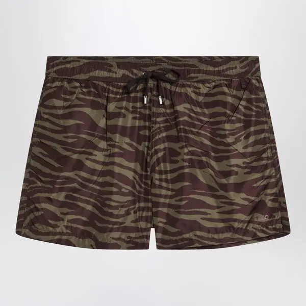 Attico Zebra Nylon Shorts - Multicolor